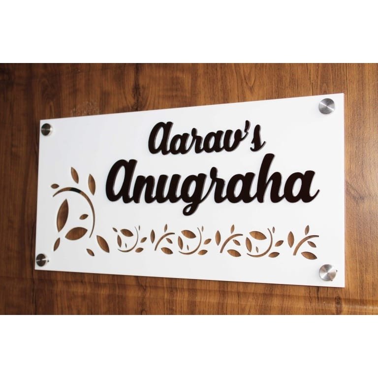 Buy Name Plate for Gift with Black Embossed Letters Online